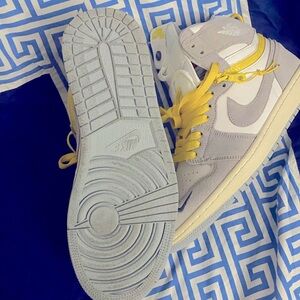 Jordan | Shoes | Gray And Yellow Hightop Jordan S | Poshmark